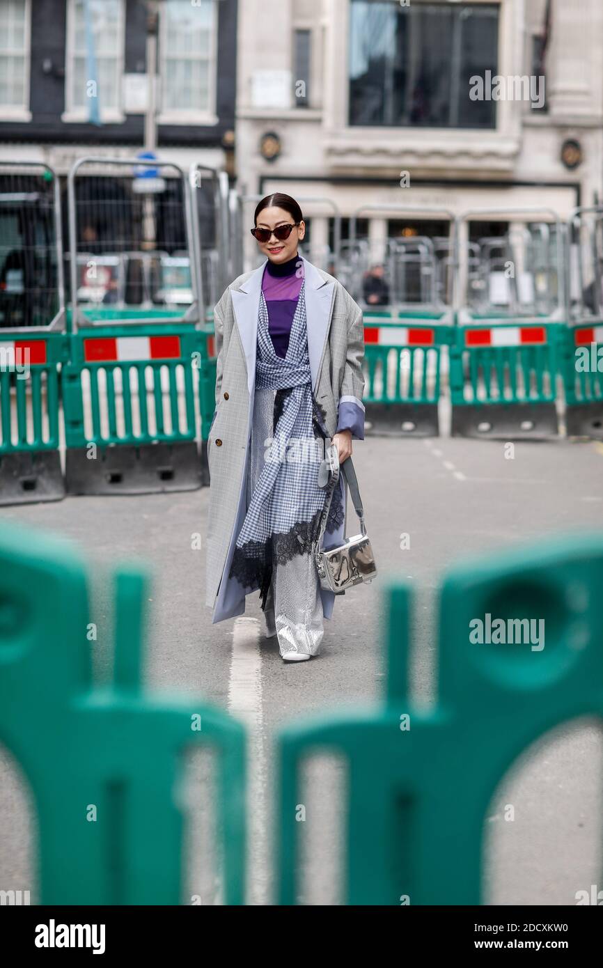 Street style, Influencer arriving at a show for Fall-Winter 2018-2019 ...