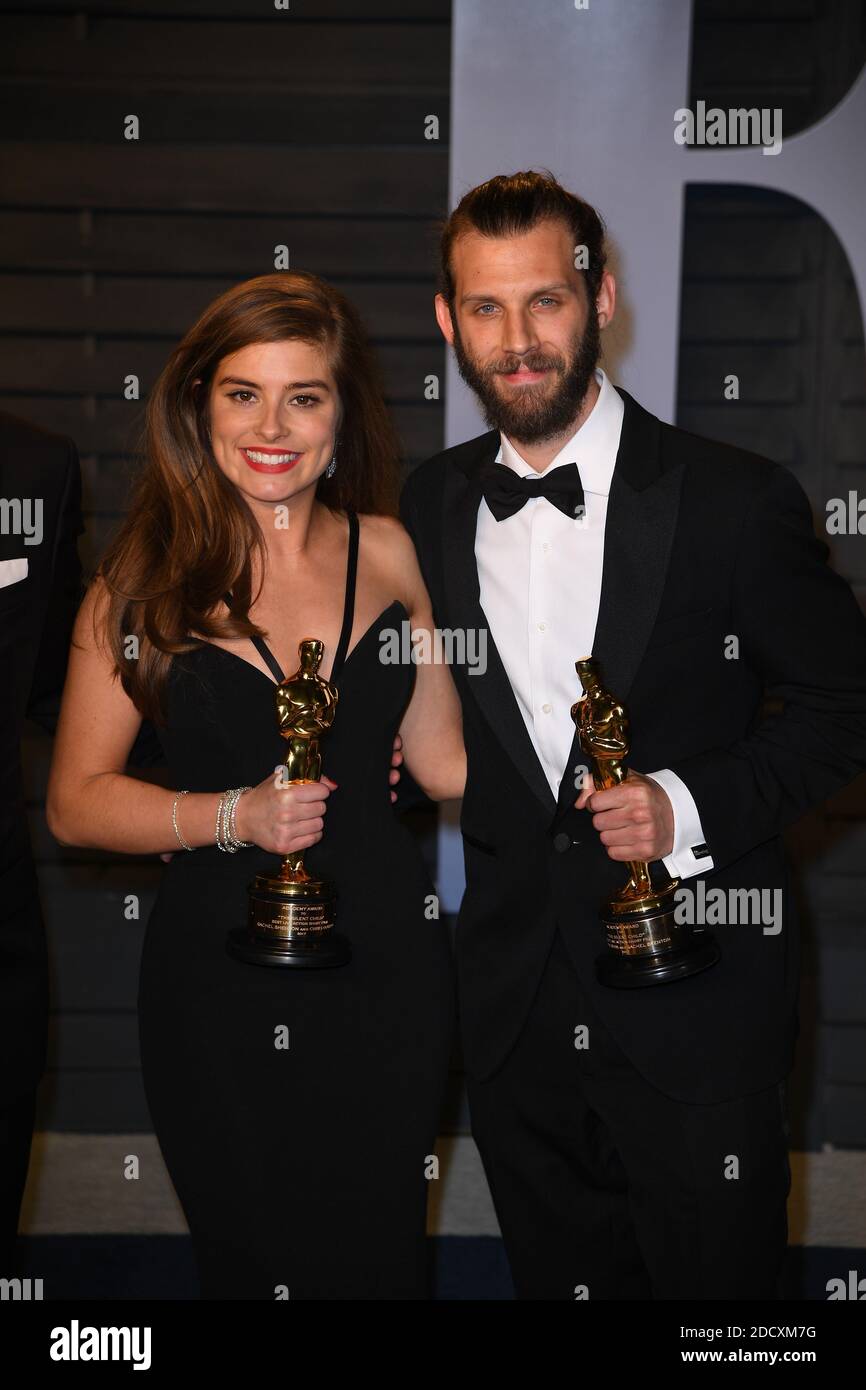 Chris Overton and Rachel Shenton at the 2018 Vanity Fair Oscar Party ...