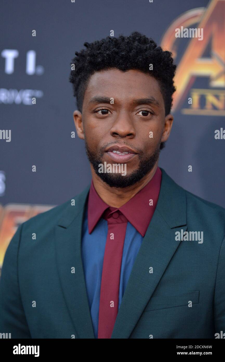 Chadwick Boseman attends the World Premiere of Avengers: Infinity War ...