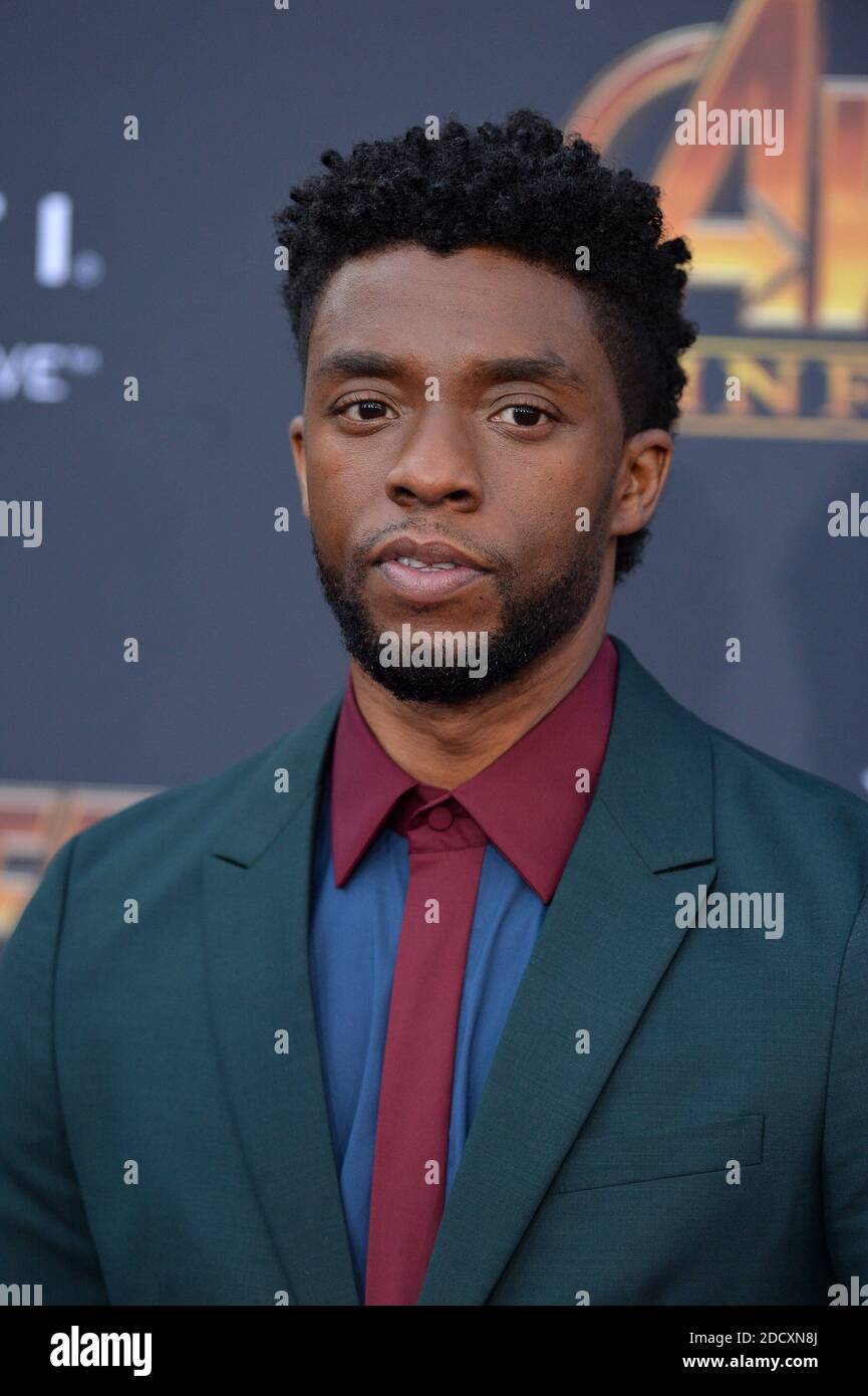 Chadwick Boseman attends the World Premiere of Avengers: Infinity War ...