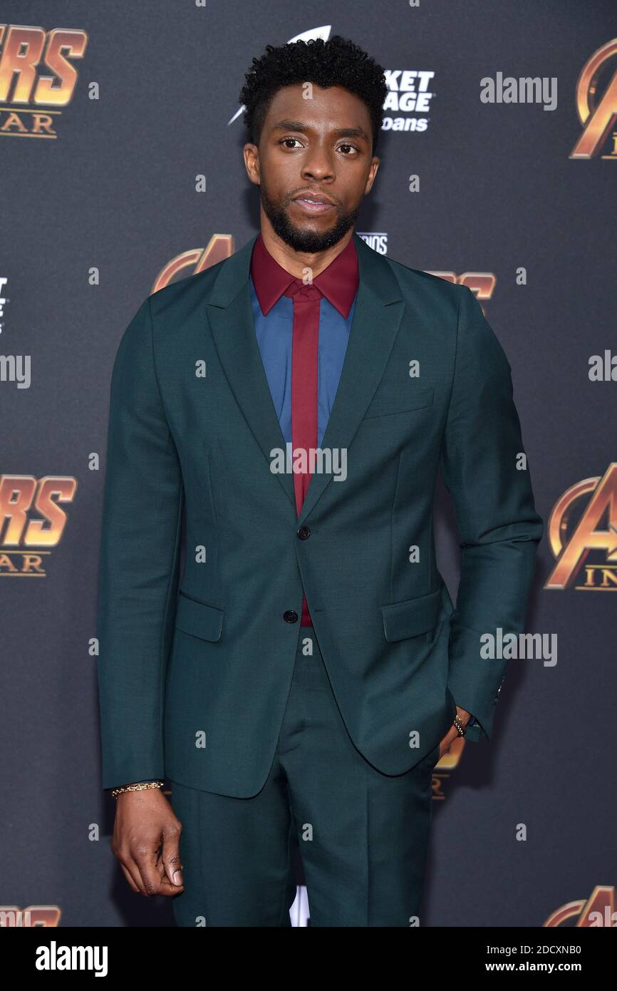 Chadwick Boseman attends the World Premiere of Avengers: Infinity War ...