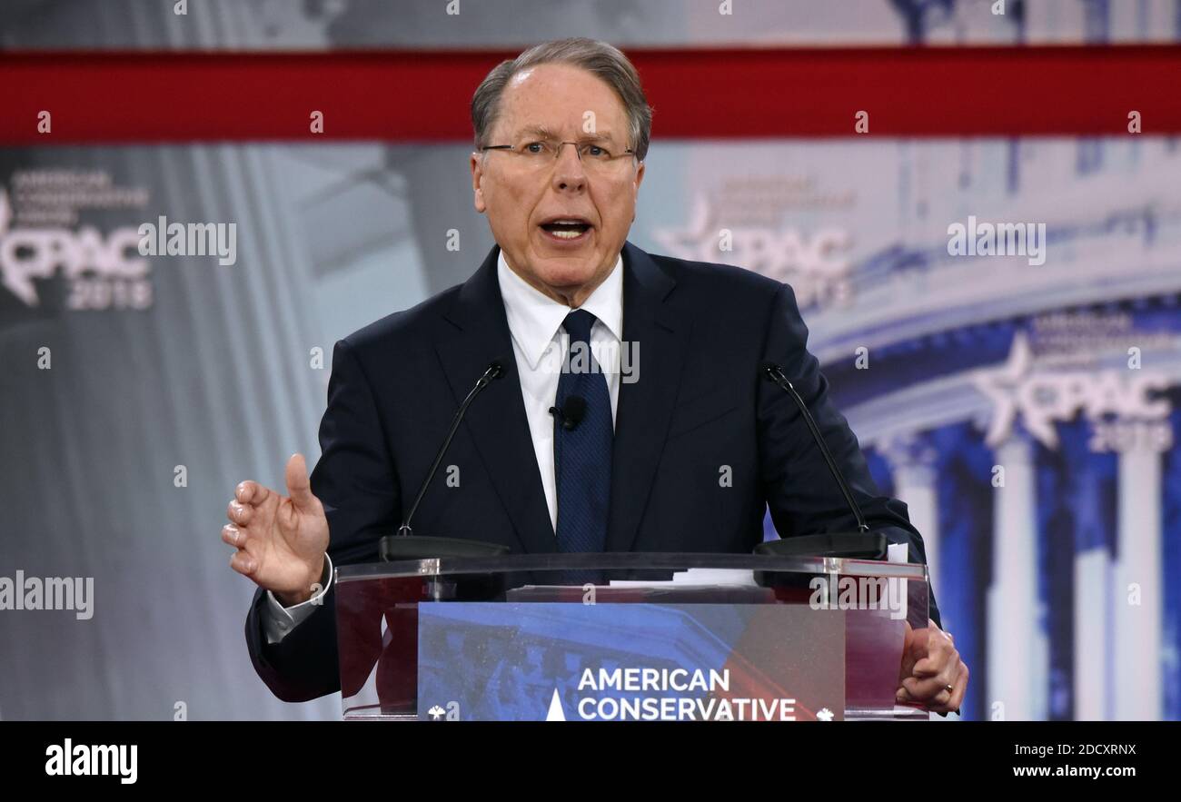 NRA Executive Vice President and CEO Wayne LaPierre speaks during the ...
