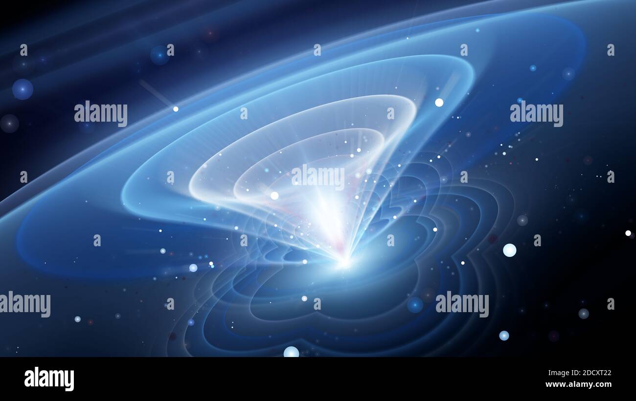Blue Glowing Qubit In Work Quantum Computing Concept Computer Generated Abstract Background