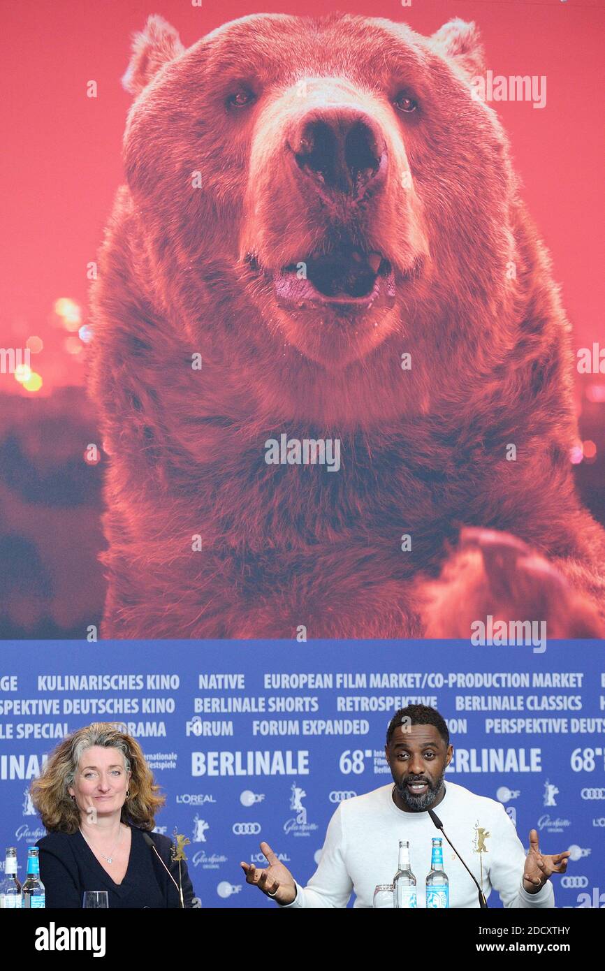 Gina Carter and Idris Elba attending Yardie Press Conference during the ...