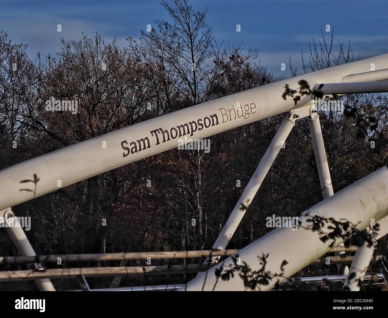 Sam Thompson bridge, Belfast views Stock Photo - Alamy