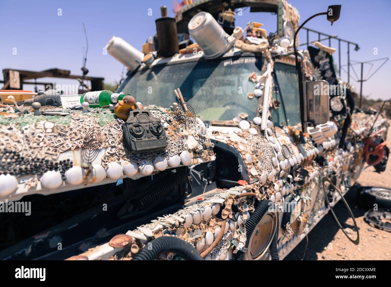 General view of Slab City, also called The Slabs, in the Sonoran Desert ...