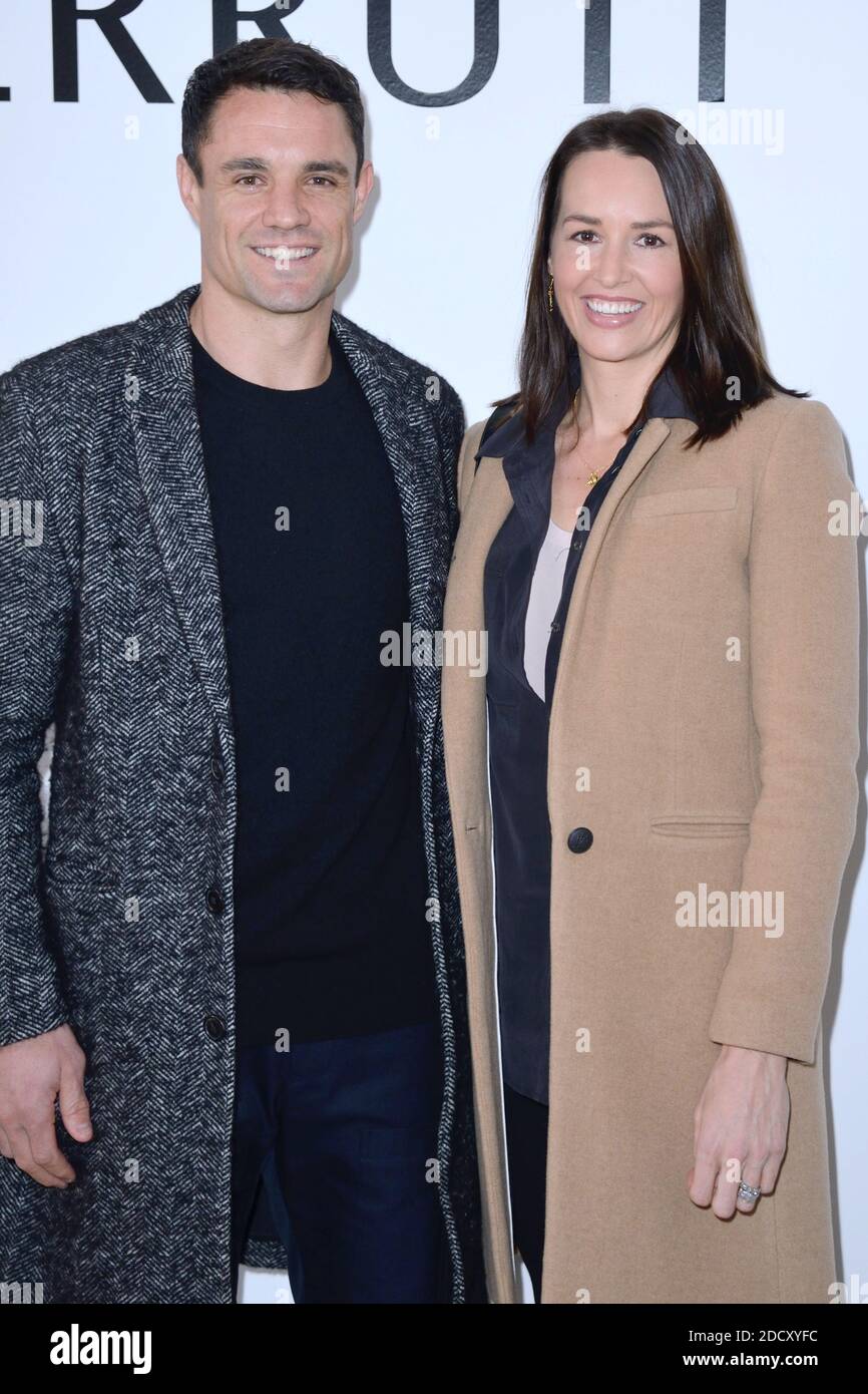 Dan Carter and his wife Honor Carter attending the Cerruti 1881 show as ...