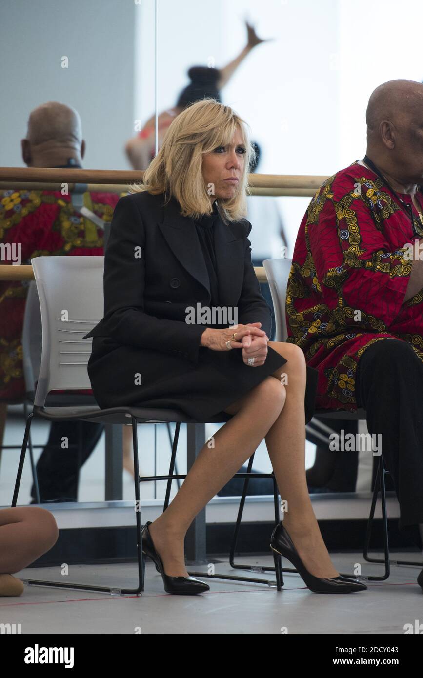 France's First Lady Brigitte Macron visits the Duke Ellington School of ...