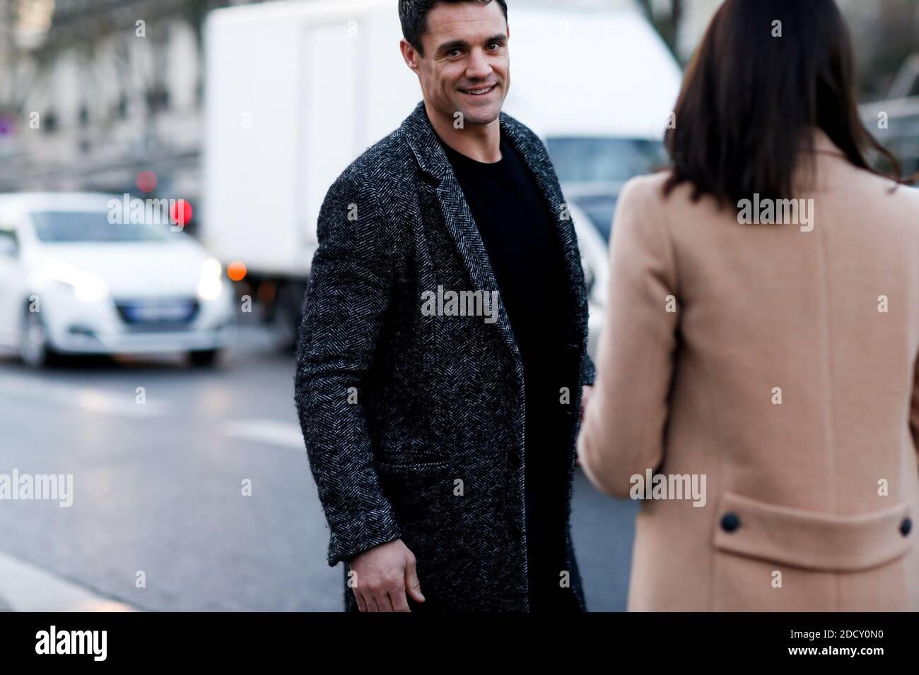 Street style, Dan Carter arriving at Cerruti Fall-Winter 2018-2019 ...