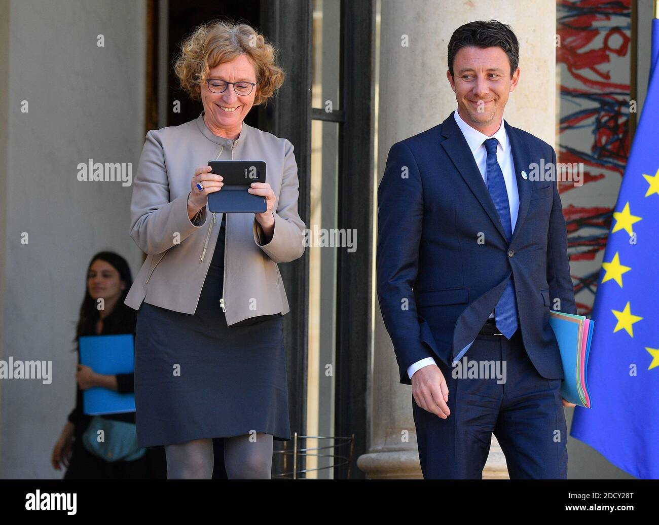 Minister of Labour Muriel Penicaud and Secretary of State in help of ...