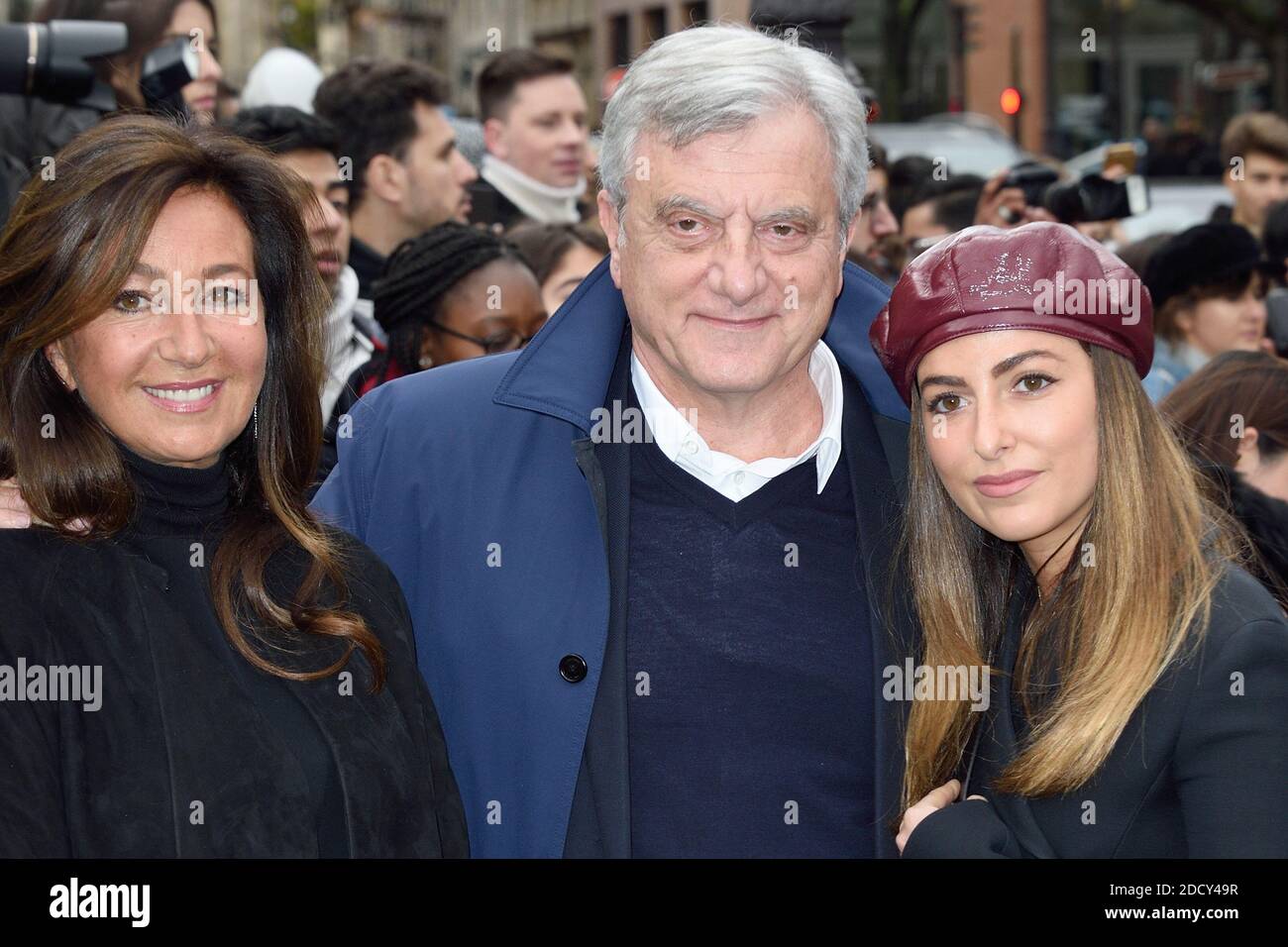 Katia Toledano, Sydney Toledano and their daughter attending the Dior ...