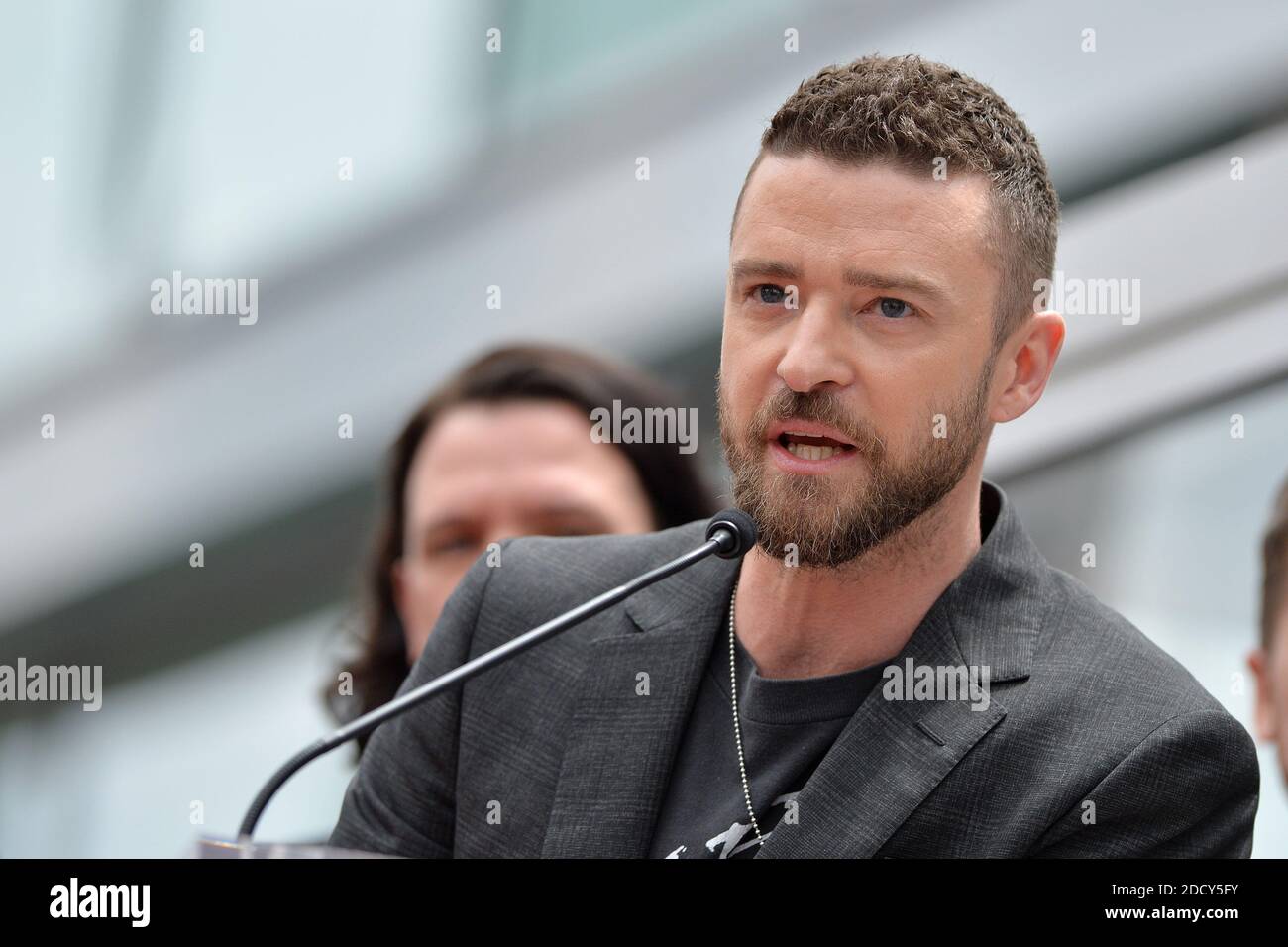 Justin Timberlake attends the ceremony honoring NSYNC with a star on ...
