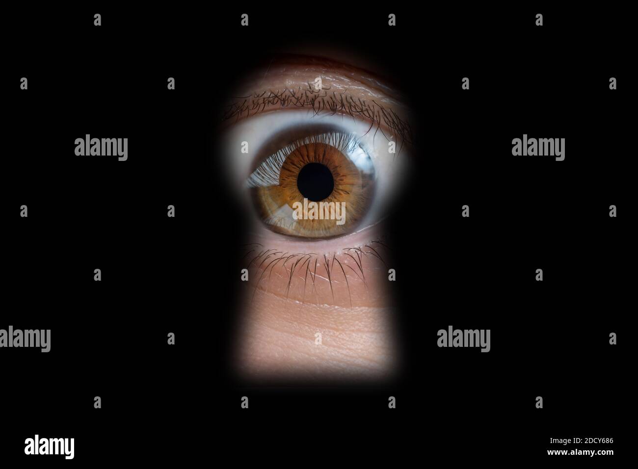 Man peeking door hi-res stock photography and images - Alamy