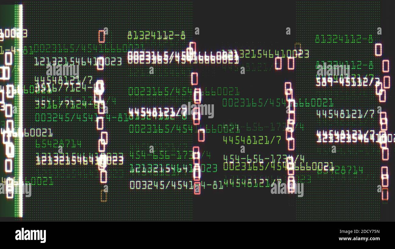 data monitor numbers light render illustration background Stock Photo ...