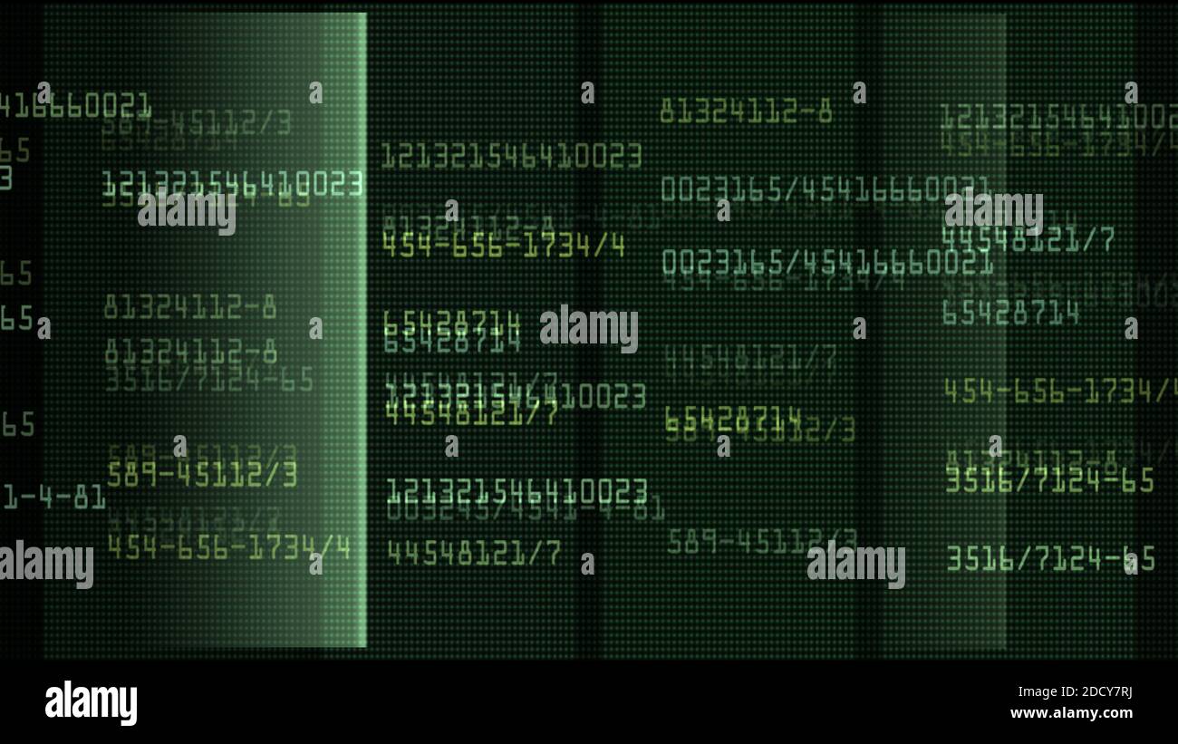 data monitor numbers light render illustration background Stock Photo - Alamy
