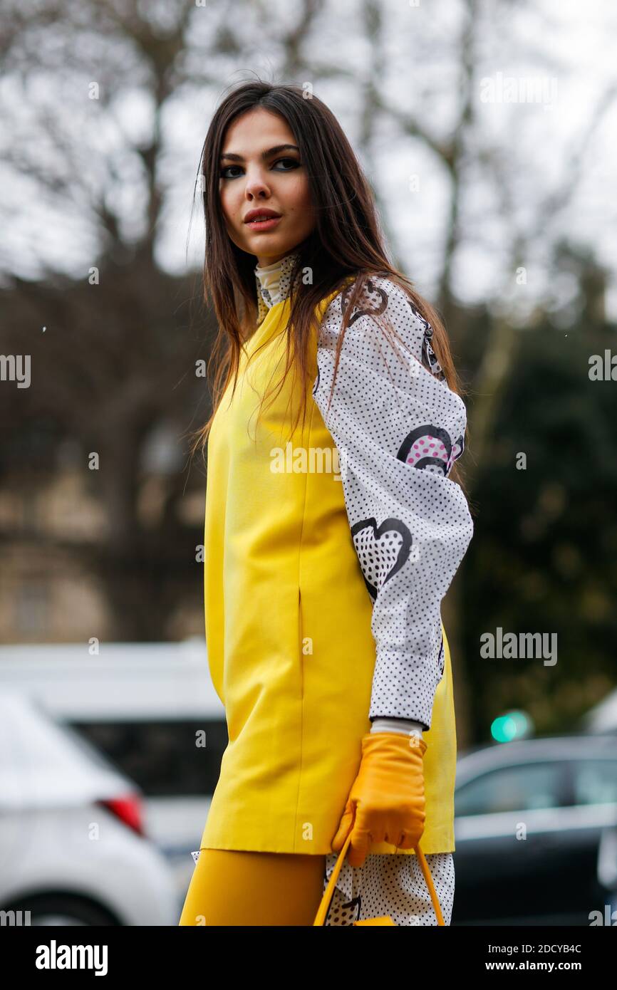 Street style, Doina Ciobanu arriving at Dior Fall-Winter 2018-2019 show ...
