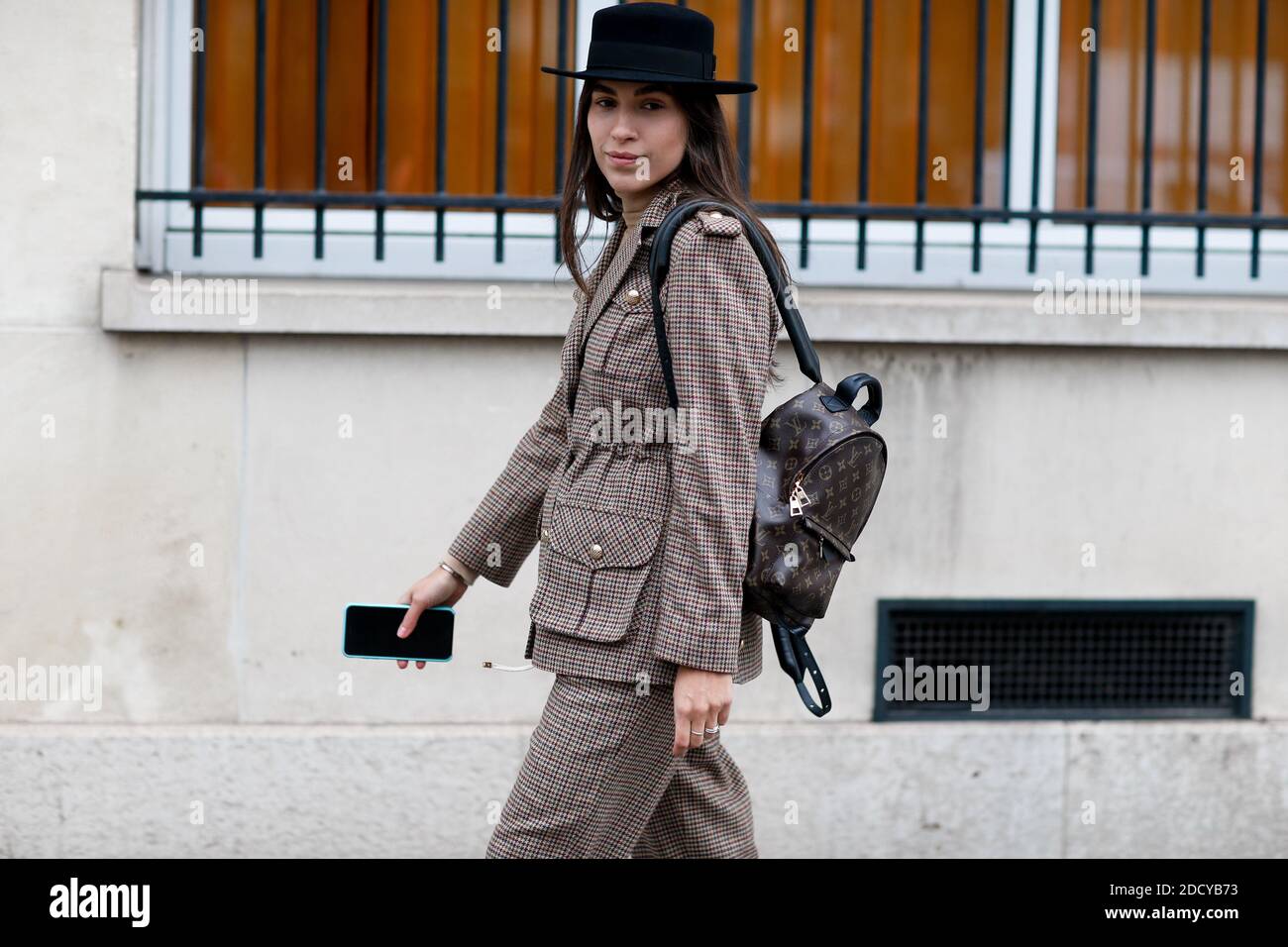 Street style, Ulyana Boyko arriving at Dior Fall-Winter 2018-2019 show held at Musee Rodin, in ...