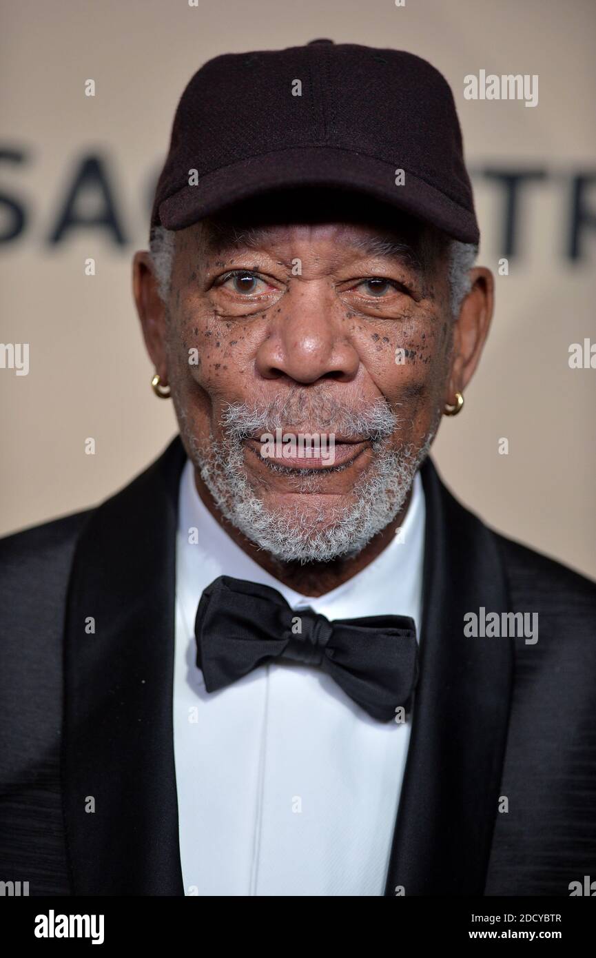Morgan Freeman, recipient of the Life Achievement Award, poses in the ...