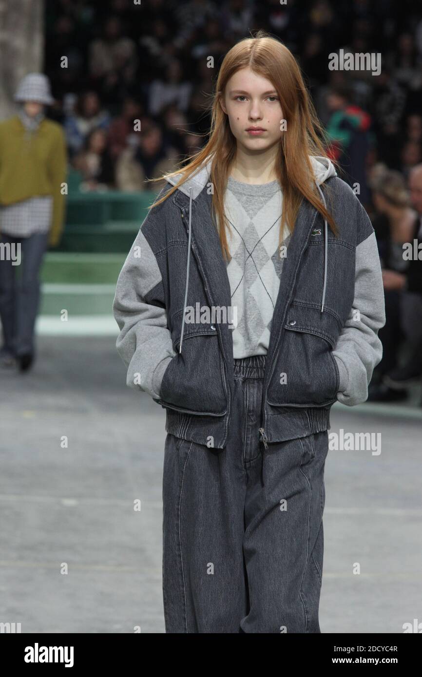 A model walks the runway during the Lacoste Womenswear Fall-Winter 2018 ...