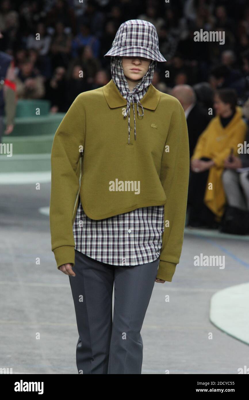 A model walks the runway during the Lacoste Womenswear Fall-Winter 2018 ...