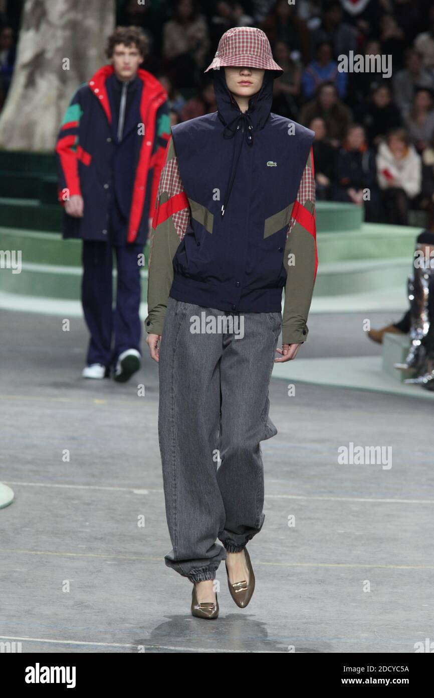 A model walks the runway during the Lacoste Womenswear Fall-Winter 2018 ...