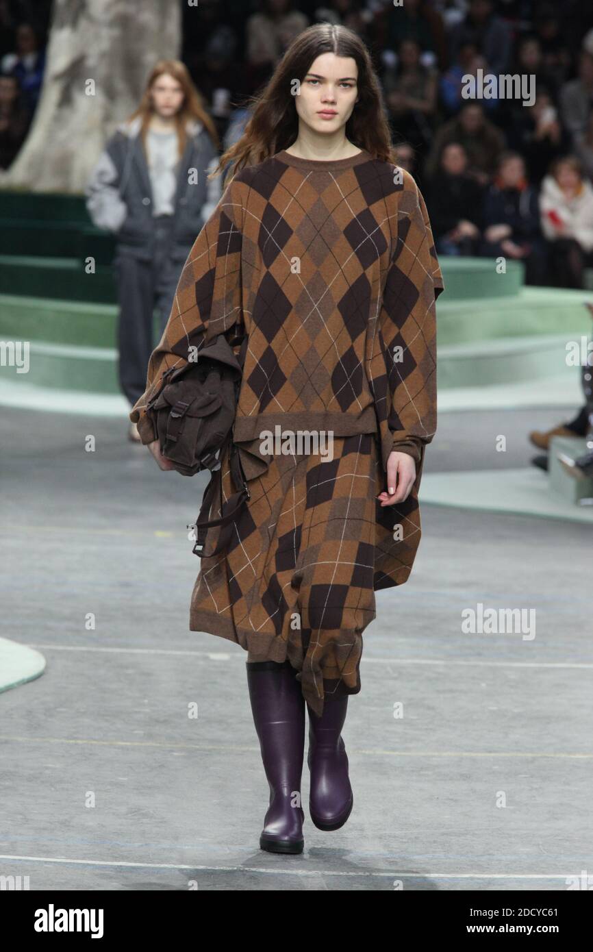 A model walks the runway during the Lacoste Womenswear Fall-Winter 2018 ...