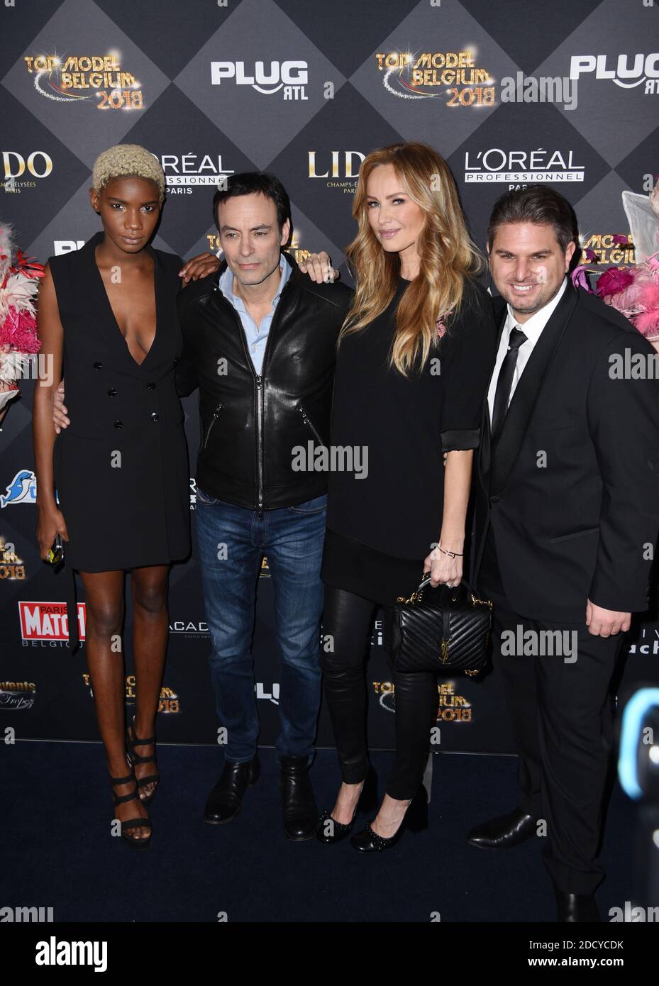Adriana Karembeu, Anthony Delon, Jeremy Urbain during the Top Model ...