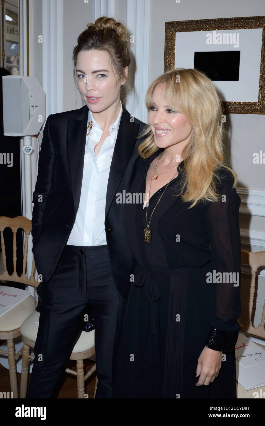 Melissa George and Kylie Minogue attending the Schiaparelli show as ...