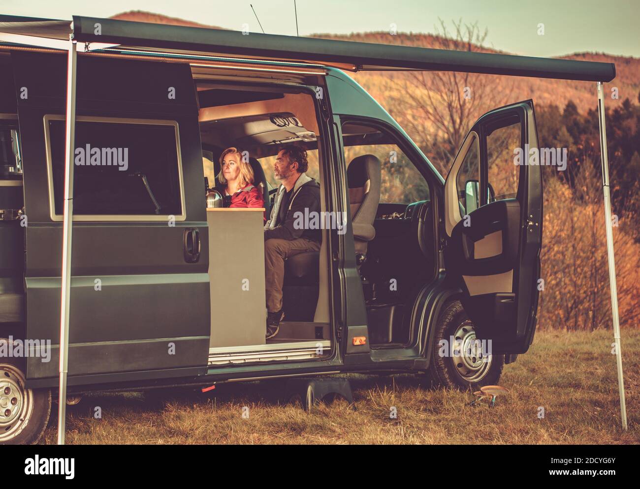 Recreational Vehicle Fall Time Vacation. Boondocking RV Camping in the ...