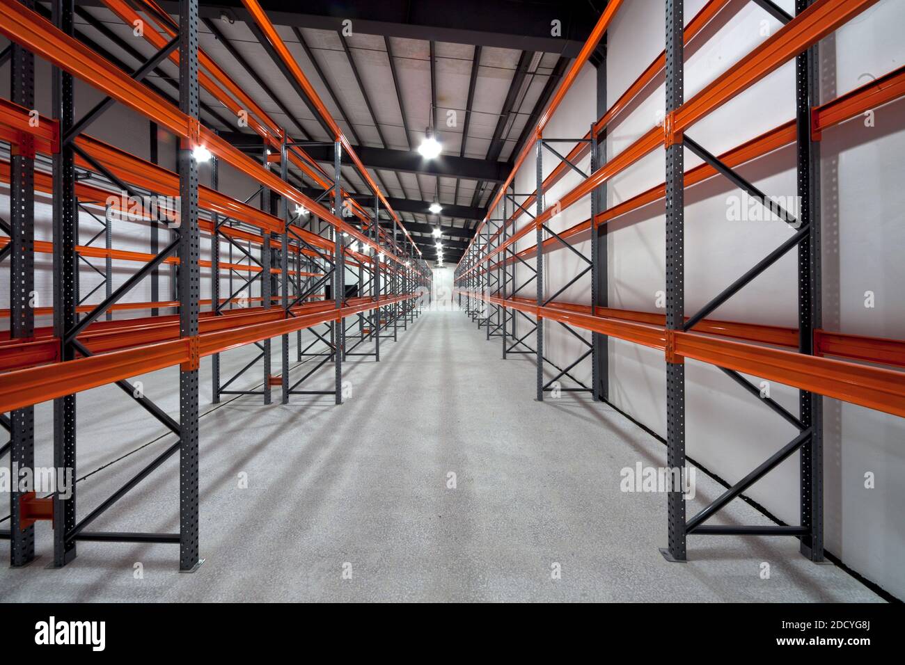 Empty hangar for storage of equipment Stock Photo - Alamy