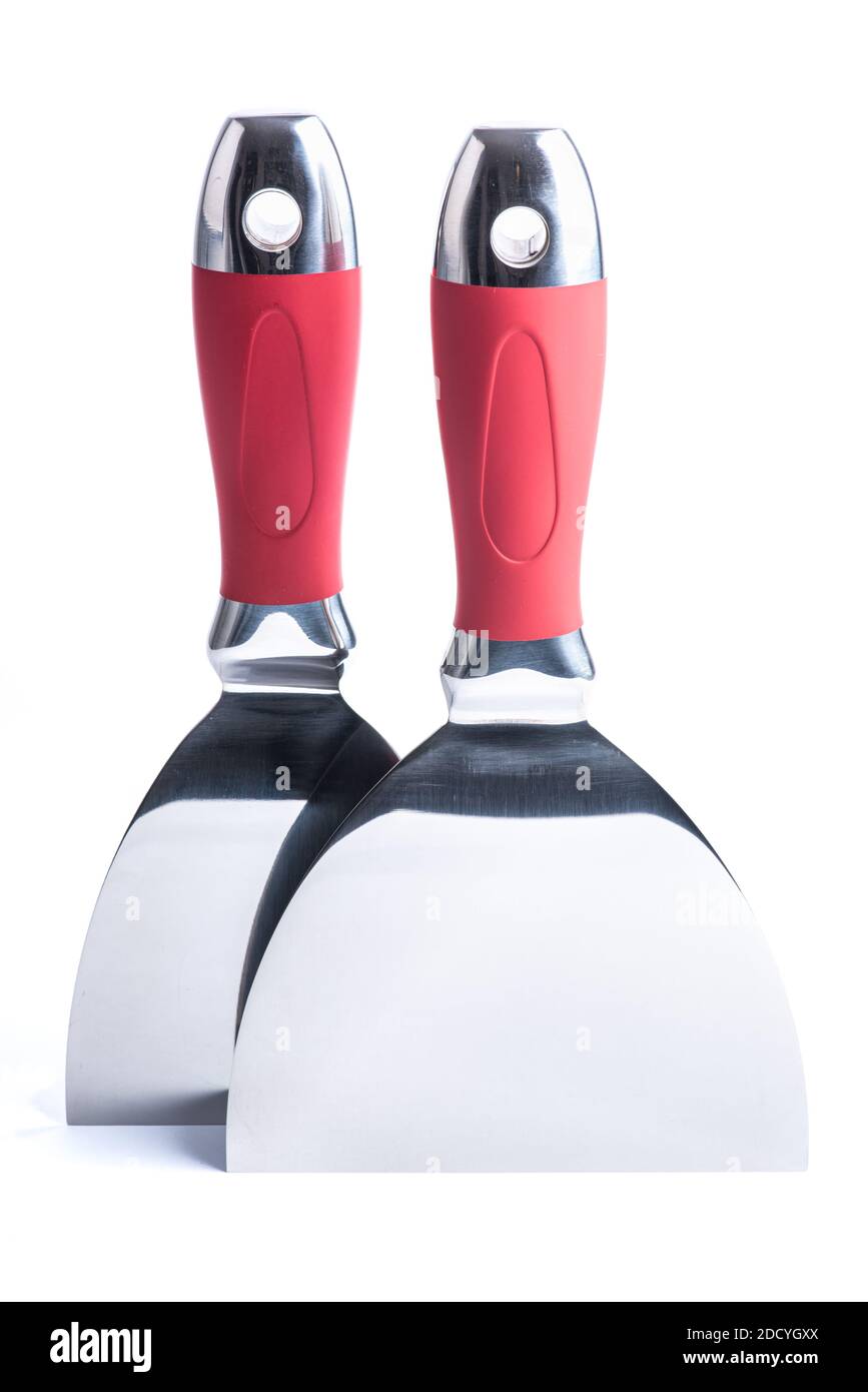 Professional tool putty knifes isolated on white background Stock Photo ...