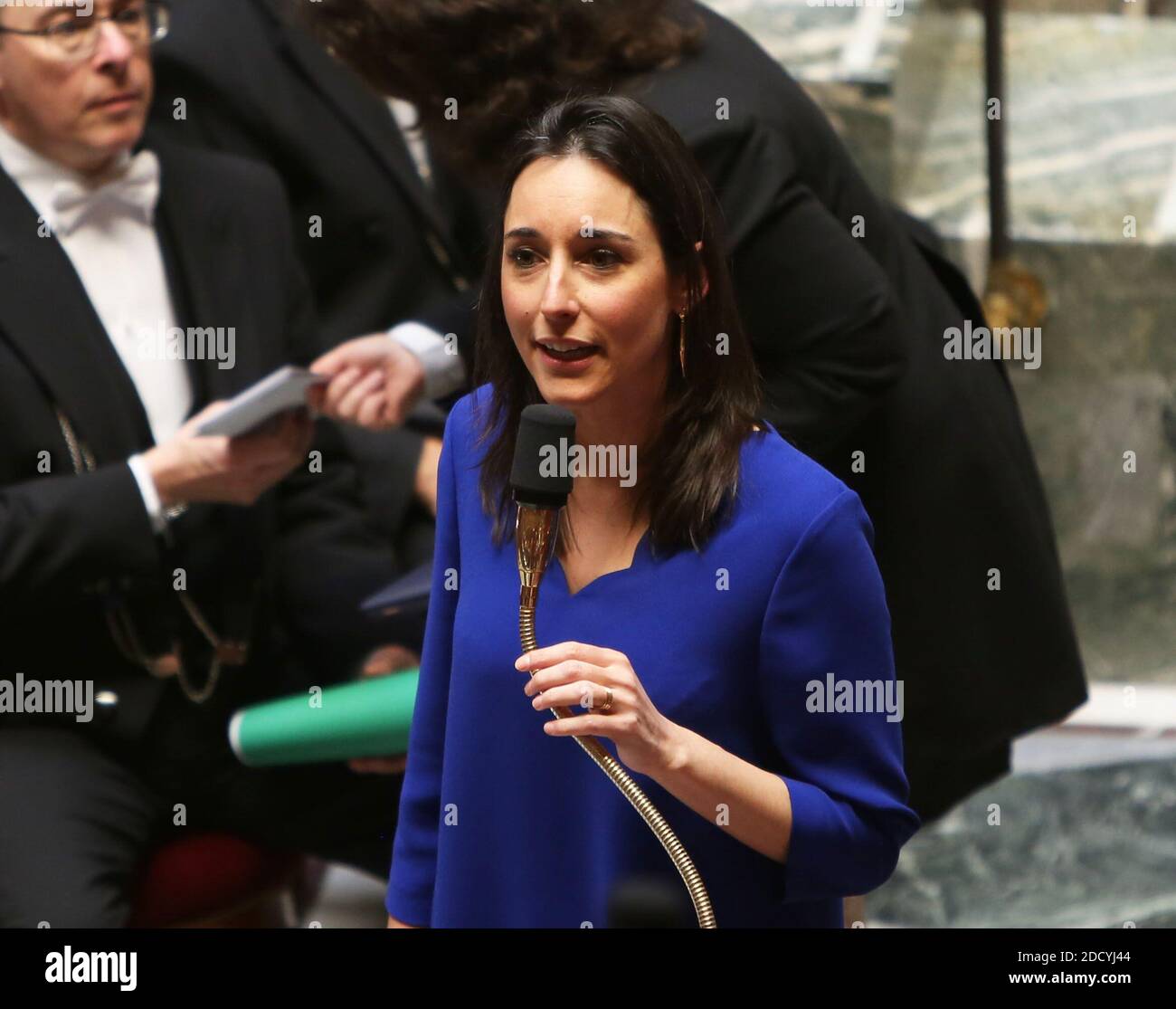 Brune Poirson during questions time at the National Assembly in Paris ...