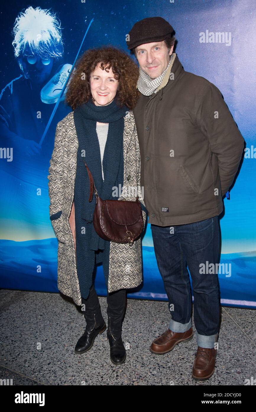 Patrick Mazet et sa compagne lors du photocall du spectacle 'BO le ...