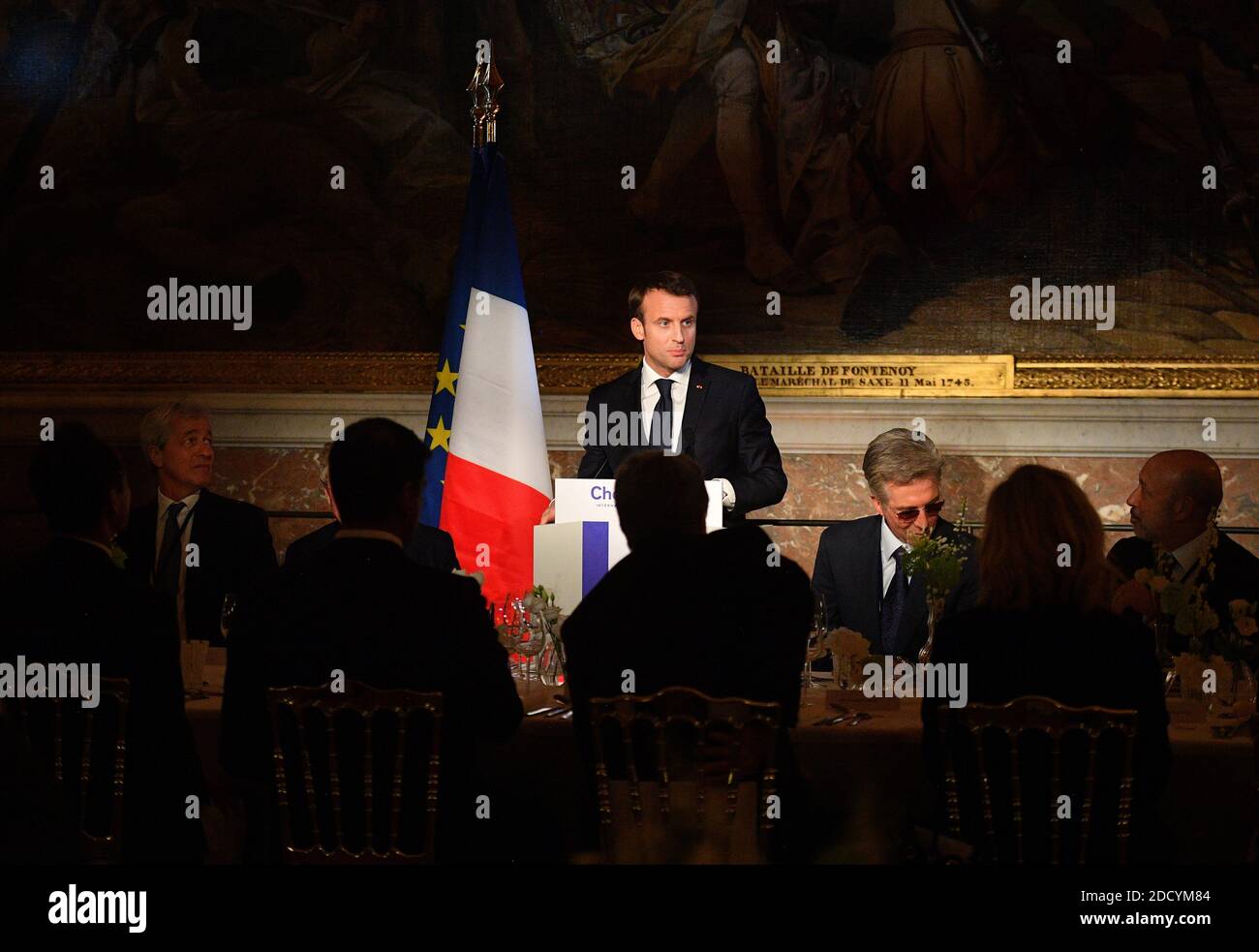 President Emmanuel Macron during the Choose France summit, at the ...