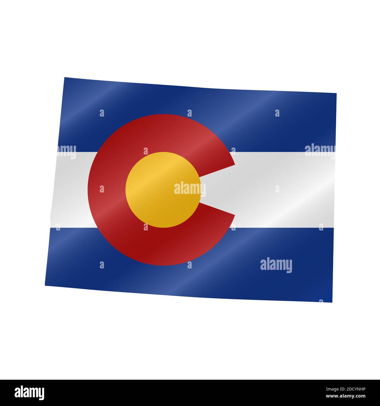 Detailed waving flag map of Colorado. map with masked flag Stock Photo ...