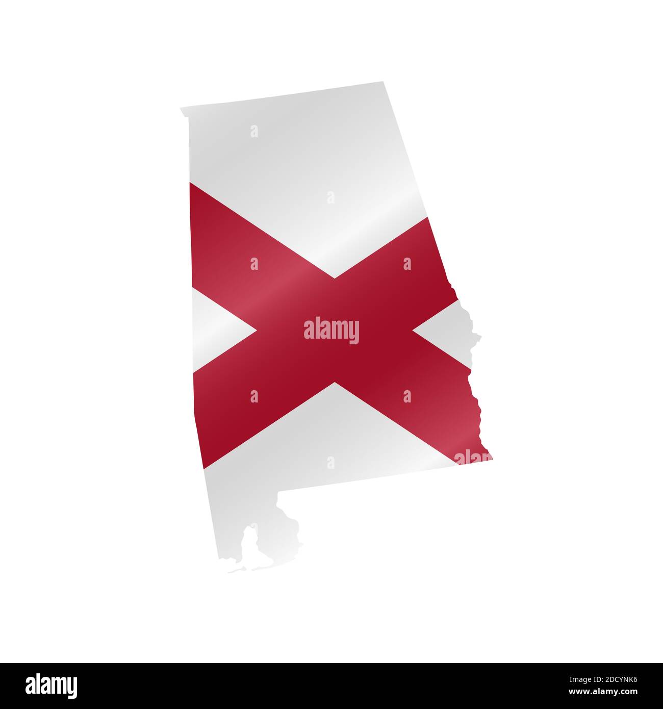 Detailed waving flag map of Alabama. map with masked flag Stock Photo ...