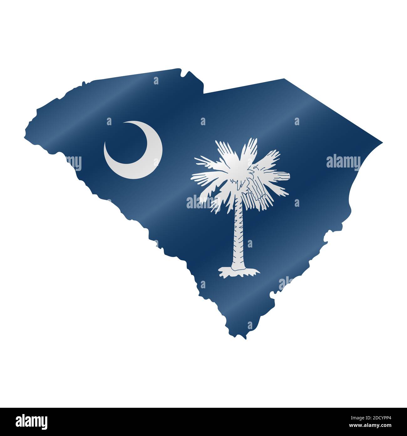 Detailed waving flag map of South Carolina. map with masked flag Stock ...