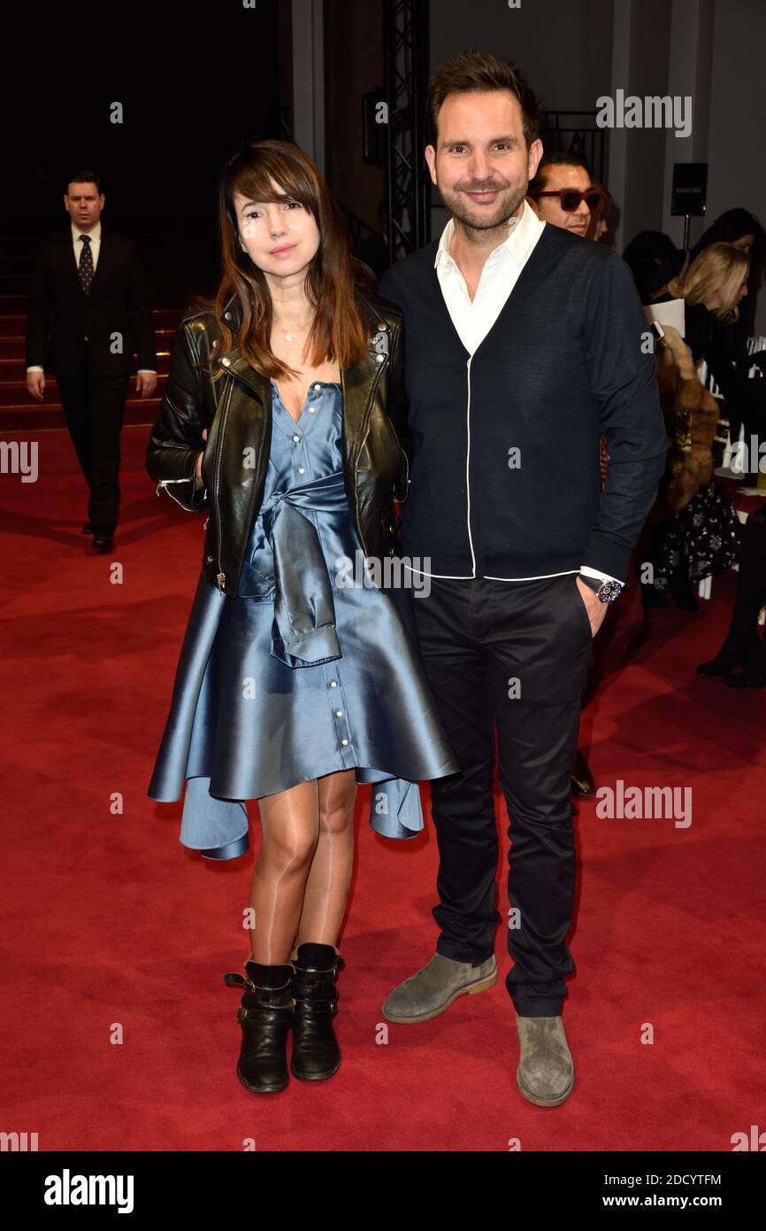 Delphine McCarty and Christophe Michalak attending the Alexis Mabille ...