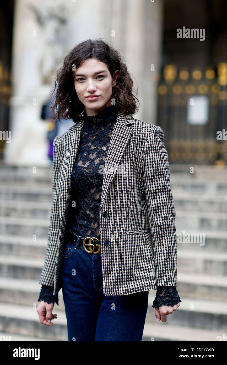 Street style, model Mckenna Hellam after Stella McCartney Fall-Winter ...