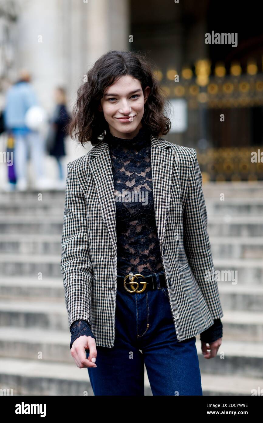 Street style, model Mckenna Hellam after Stella McCartney Fall-Winter ...