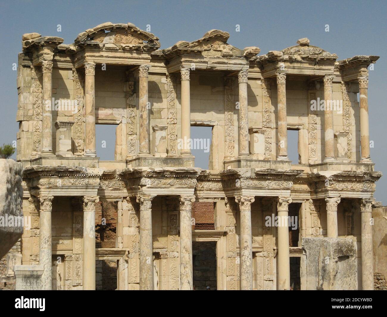 The Celsus Library in the Ancient Turkish City of Ephesus Stock Photo ...