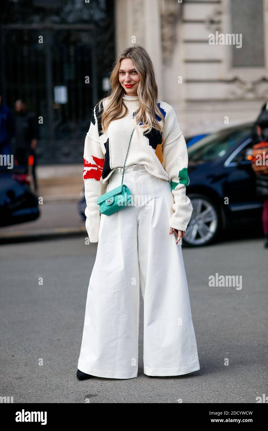 Street style, arriving at Leonard Fall-Winter 2018-2019 show held at ...