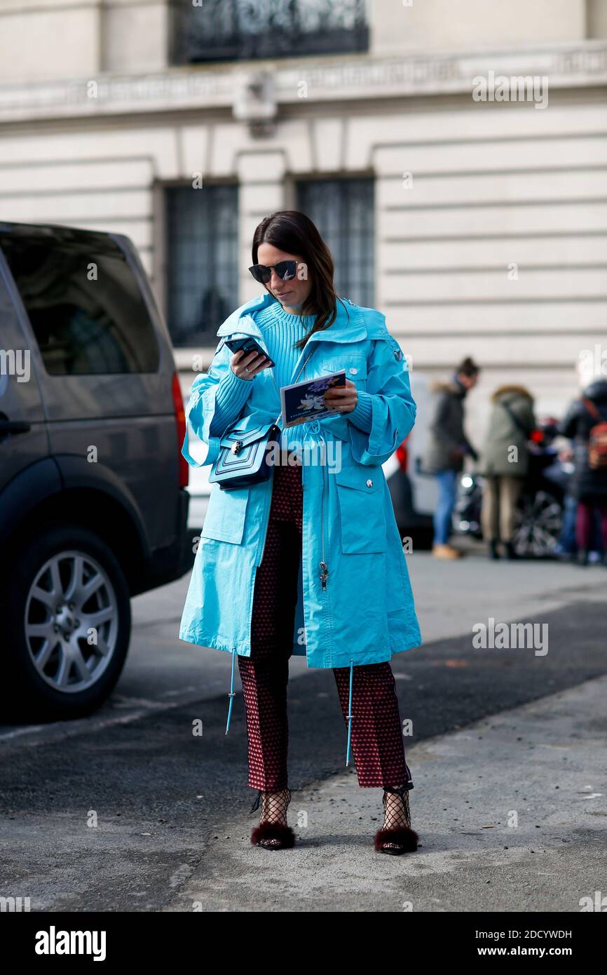 Street style, arriving at Leonard Fall-Winter 2018-2019 show held at ...