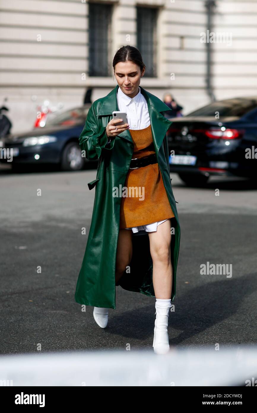 Street style, arriving at Leonard Fall-Winter 2018-2019 show held at ...