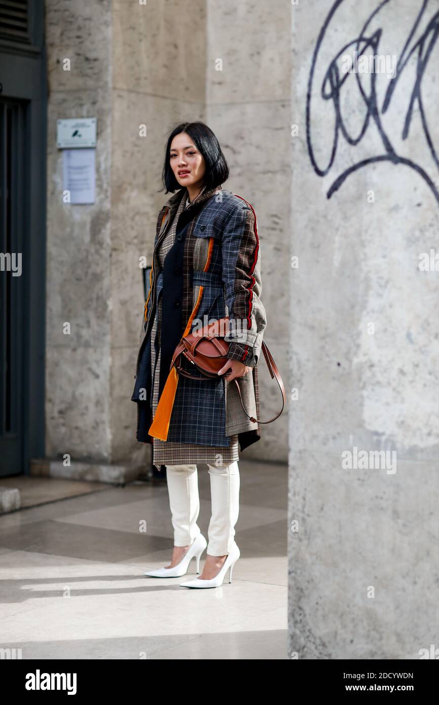 Street style, Tiffany Hsu arriving at Giambattista Valli Fall-Winter ...