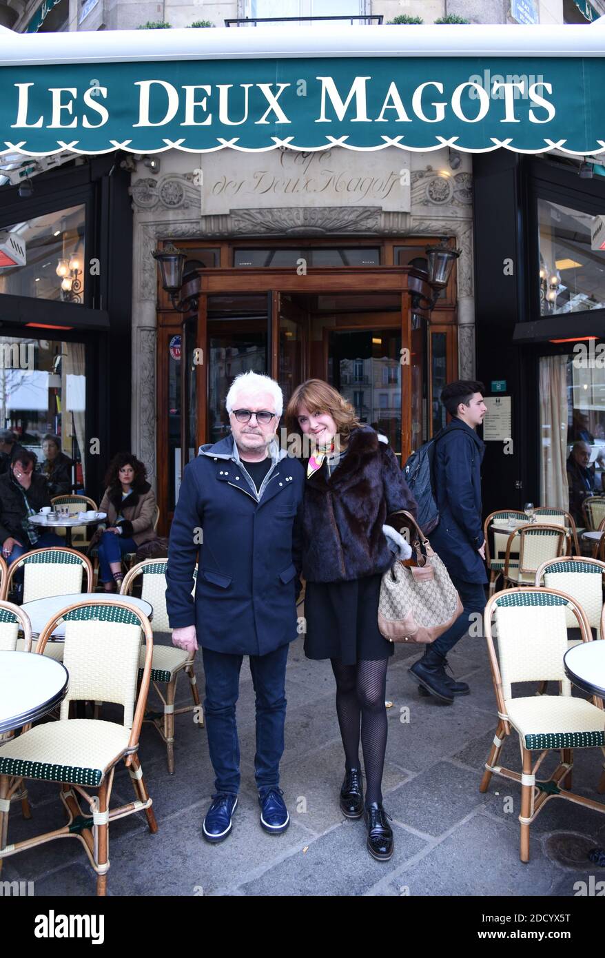 Marc Cerrone and his wife Jill Cerrone posing outside of the restaurant ...