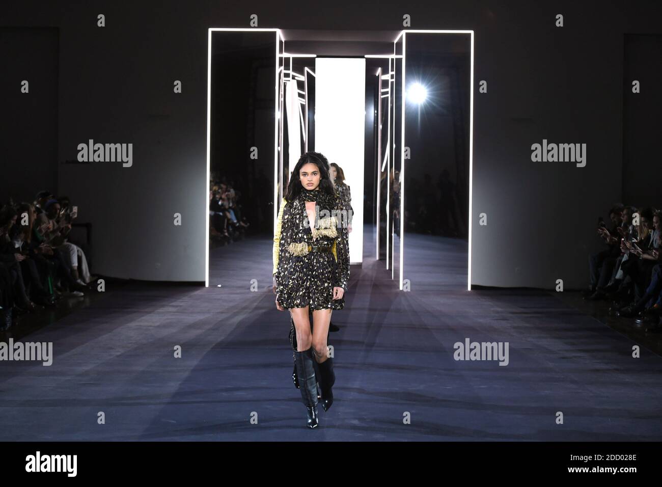 A model walks the runway during the Azzaro Couture show as part of ...