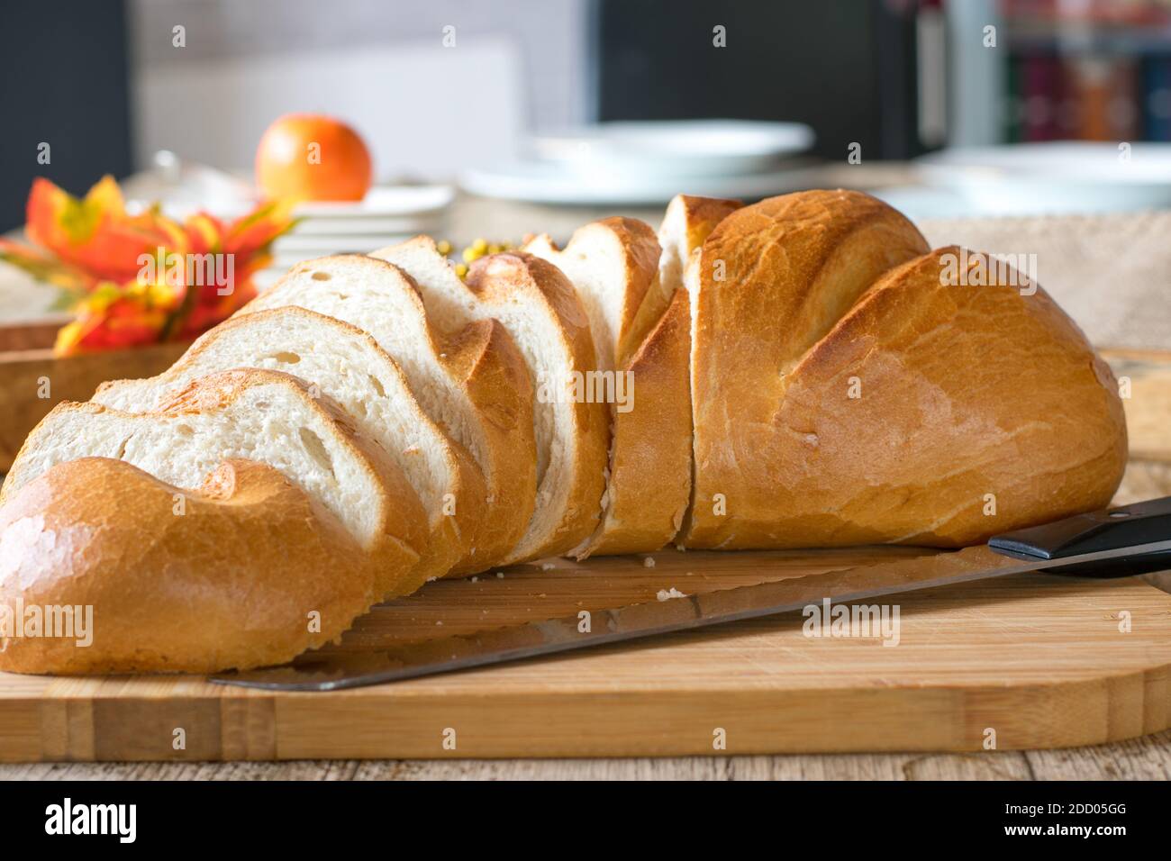 a loaf of white bread from a german bakery Stock Photo - Alamy
