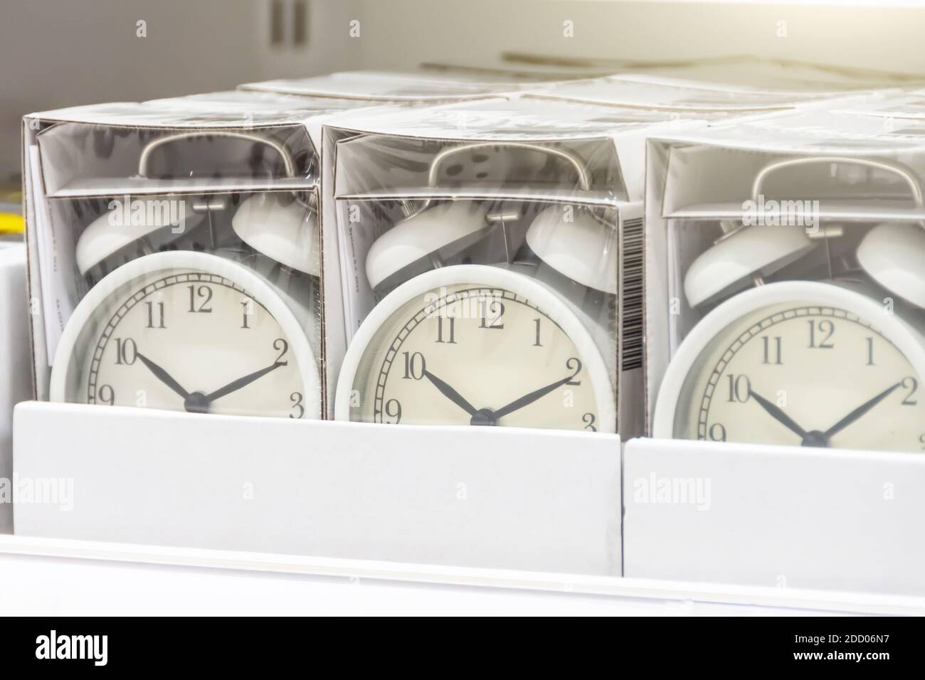 Old and new clocks white background hi-res stock photography and images ...