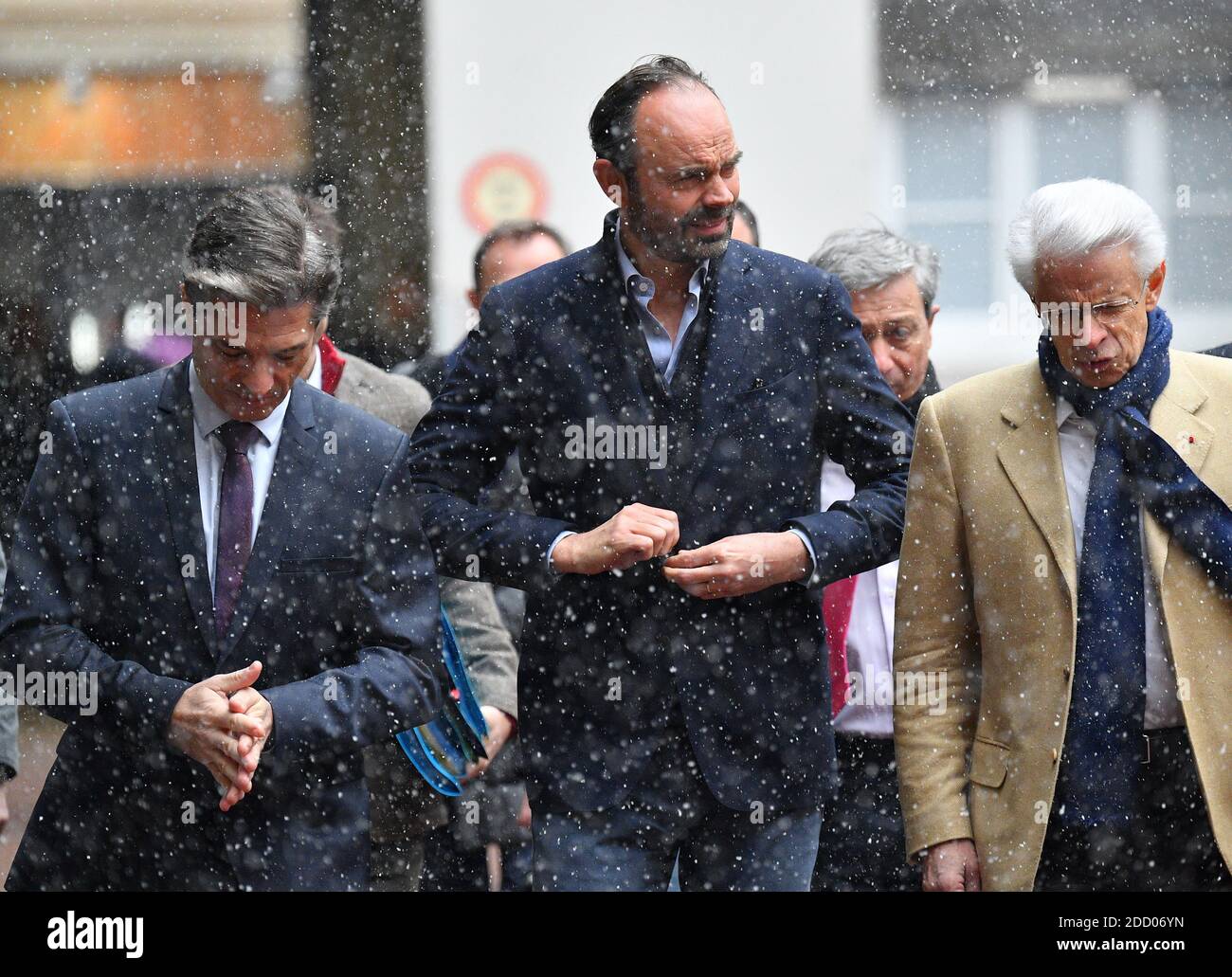 Prime Minister Edouard Philippe pictured outside of a government ...